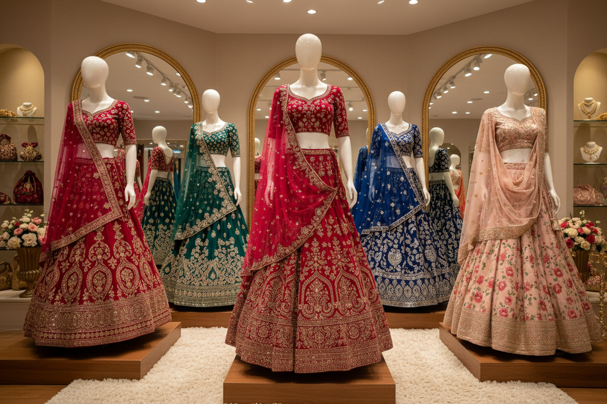 Golf Course Road Lehenga Store: Discover 2025’s Royal Designer Lehengas ...