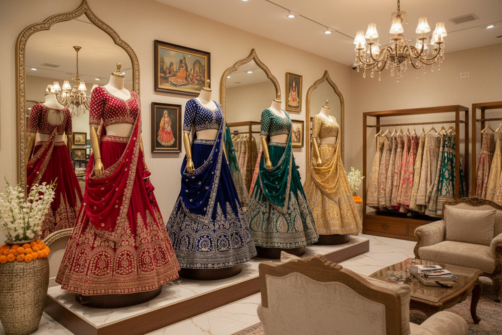 Sadar Bazar Wedding Dress Bridal Shop: Minimalist Designer Lehenga ...